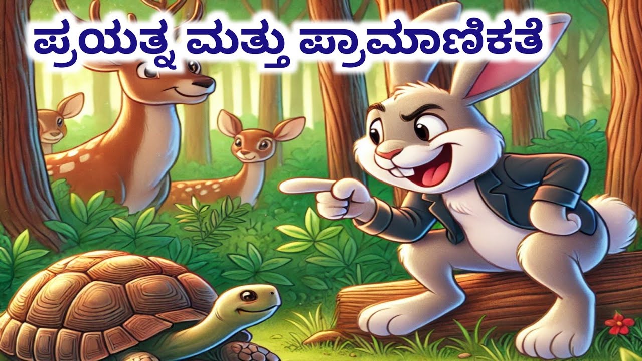 ಮೊಲ ಮತ್ತು ಆಮೆ/ನೀತಿ ಕಥೆ/kannada moral Storie /Kannada neeti kathegalu ...