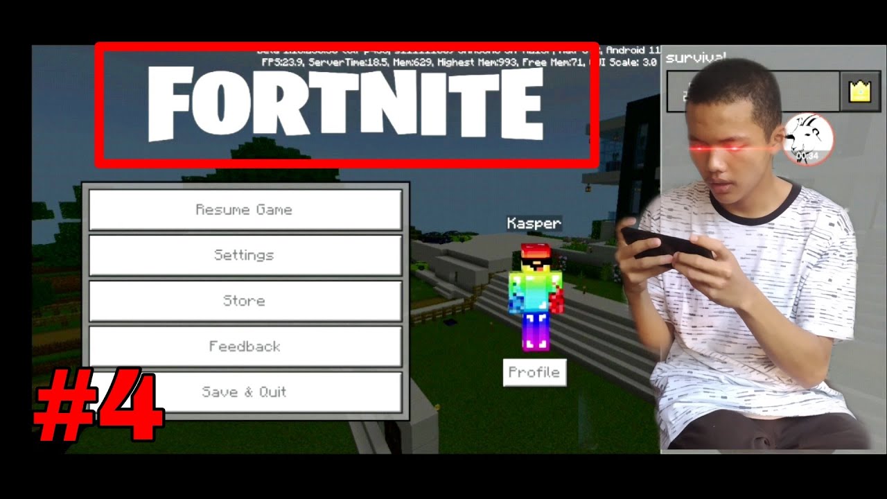 Fortnight in Minecraft??? || Minecraft Gameplay #4 - YouTube