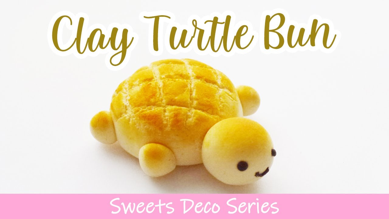 Cute Clay Turtle Bun Tutorial | Sweets Deco Series - YouTube