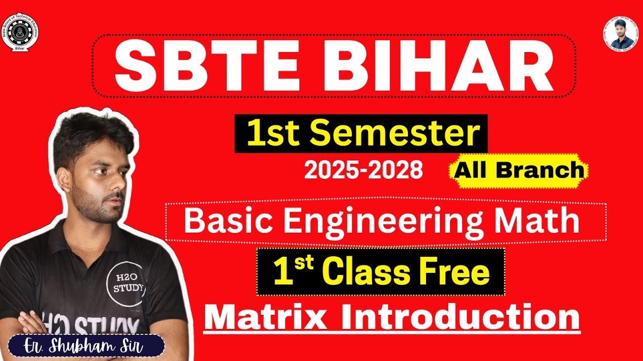bihar polytechnic 1st semester math|basic engineering math unit-1 introduction|H2O STUDY|SBTE ...
