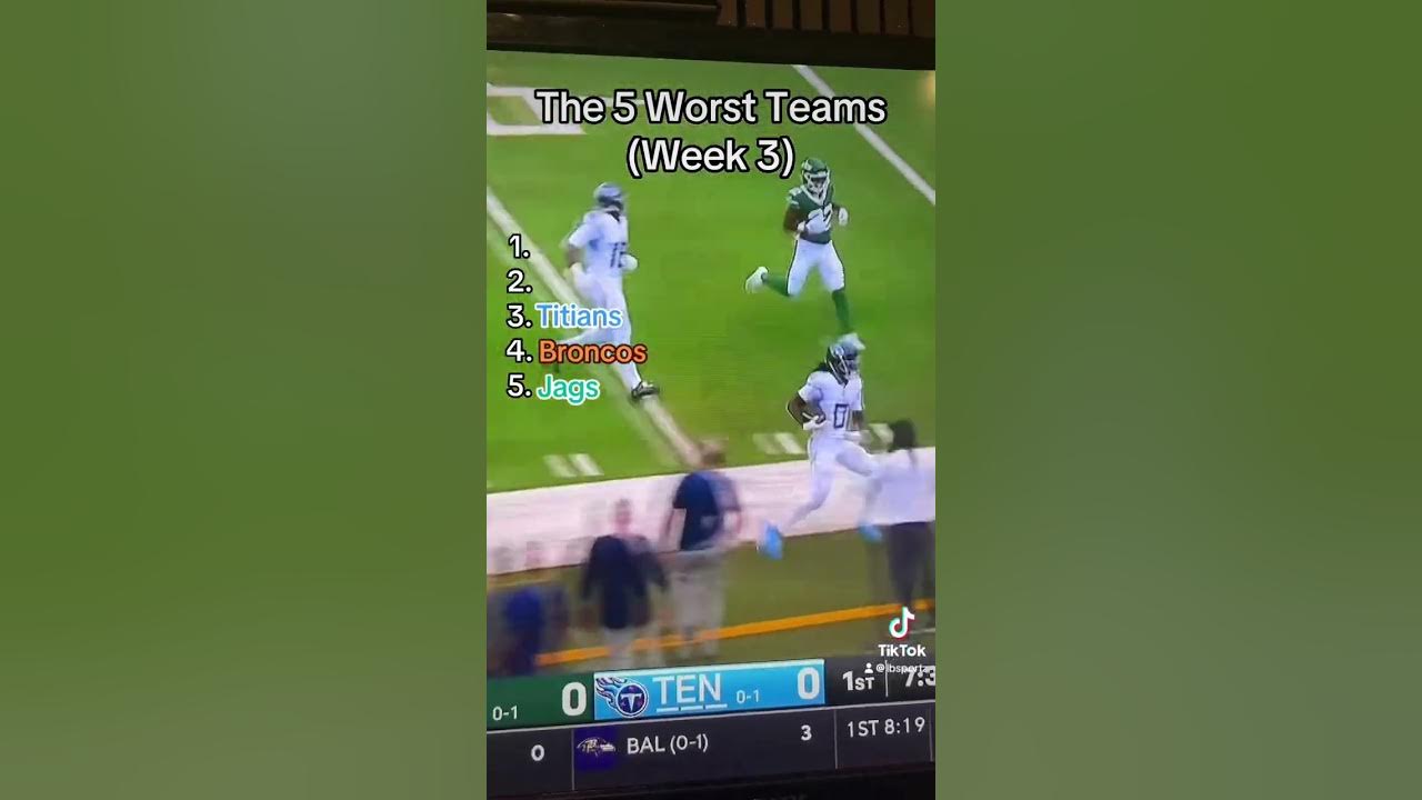The 5 Worst NFL Teams (Week 3) - YouTube