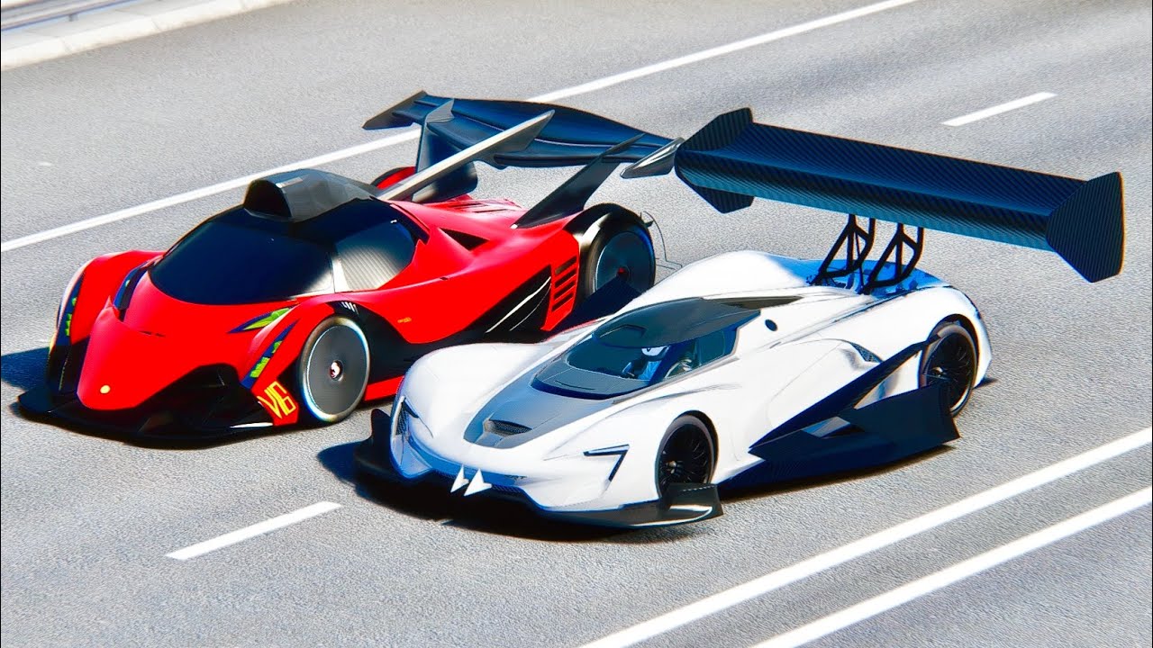 SRT Tomahawk GTR vs Devel Sixteen GTR at Drag Race 20 KM - YouTube