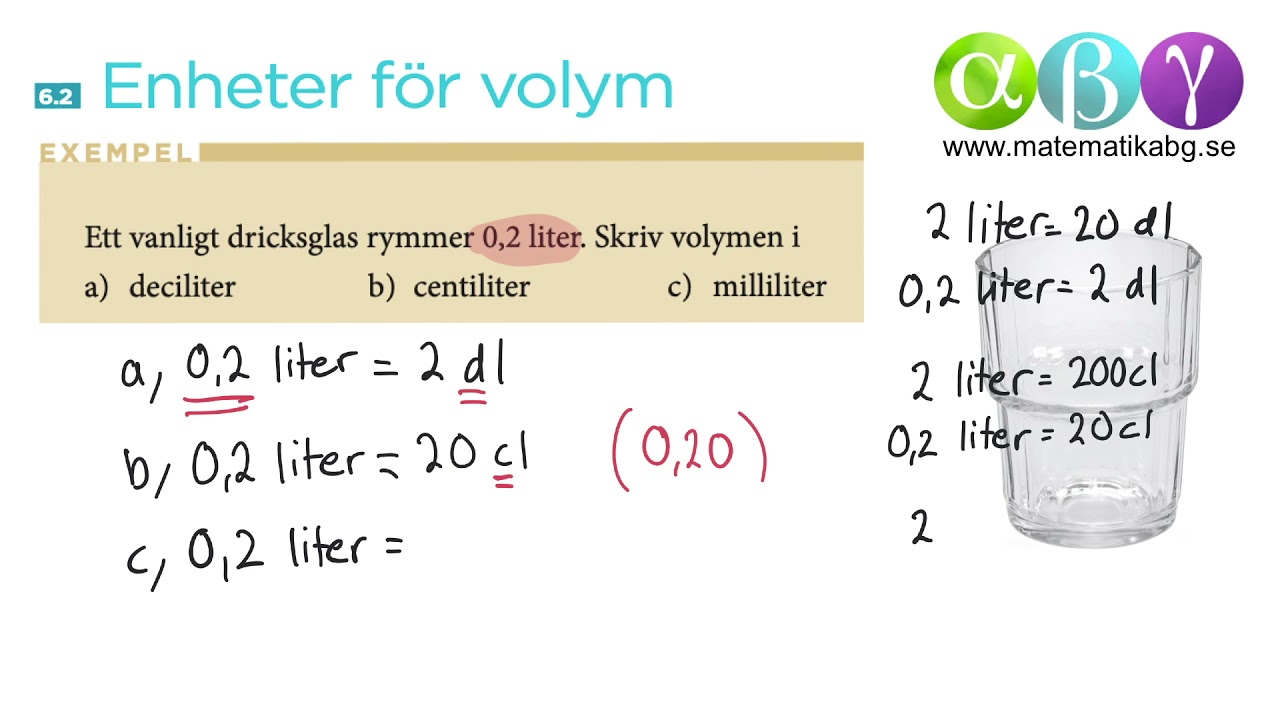 B 6.2 Enheter för volym - YouTube