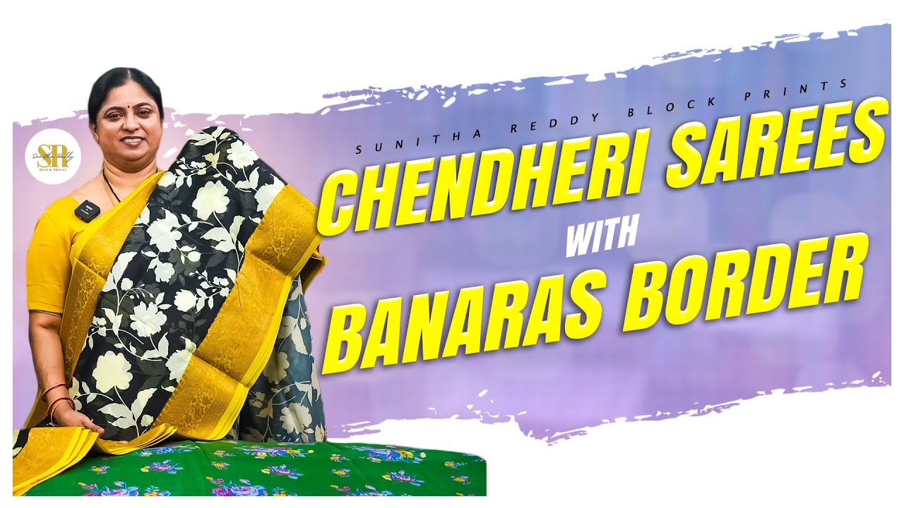 Chanderi Silk Sarees With Banaras Boarder | Super Collection | By Sunitha Reddy Sarees Hyd ...