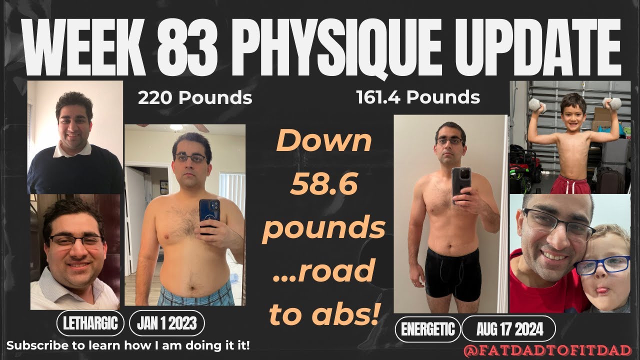 Week 83 Physique Update - 163.4 to 161.4 - 2 POUND LOSS. OVERALL Down ...