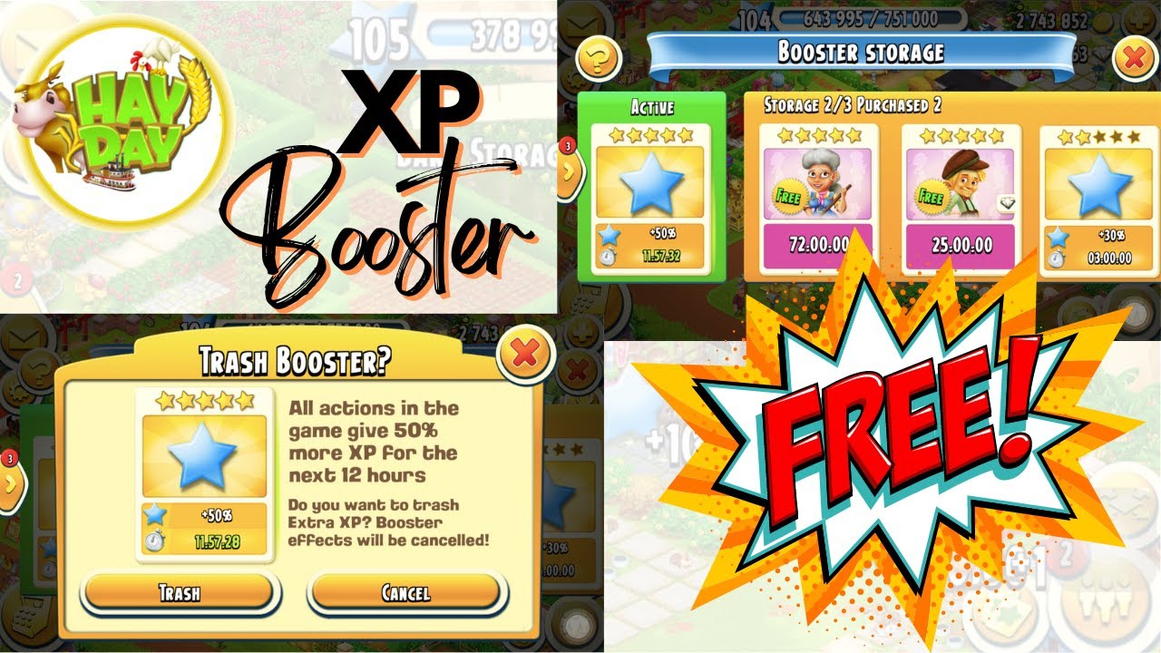 Get FREE XP Booster | Extra Bonus - Hay Day - YouTube