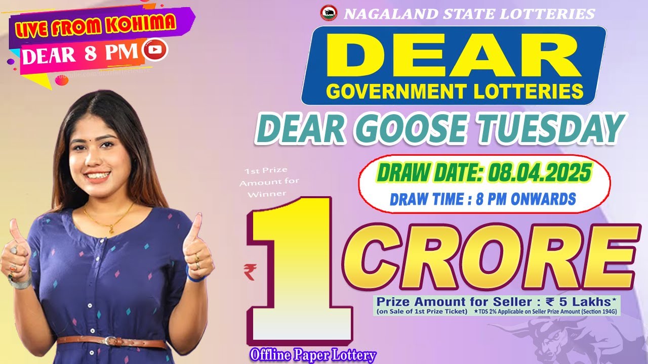 DEAR GOOSE TUESDAY DRAW DEAR 8 PM WEEKLY DRAW DATE 08.04.2025 LIVE FROM ...