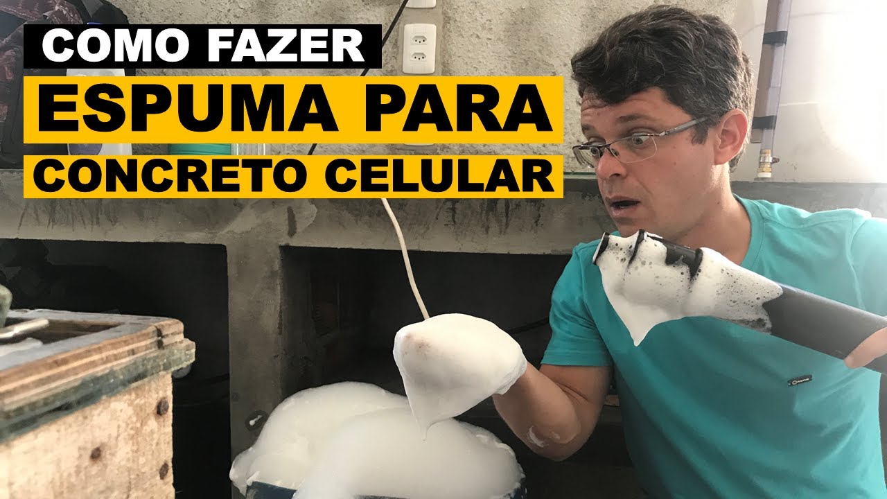 Como fazer a espuma para o concreto celular. - YouTube