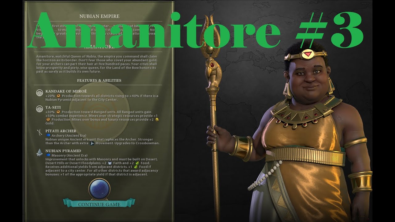 Civ 6 Nubia as Amanitore Part 3 - YouTube