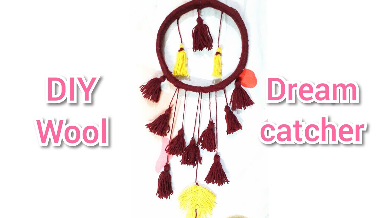 DIY dream catcher with wool - YouTube