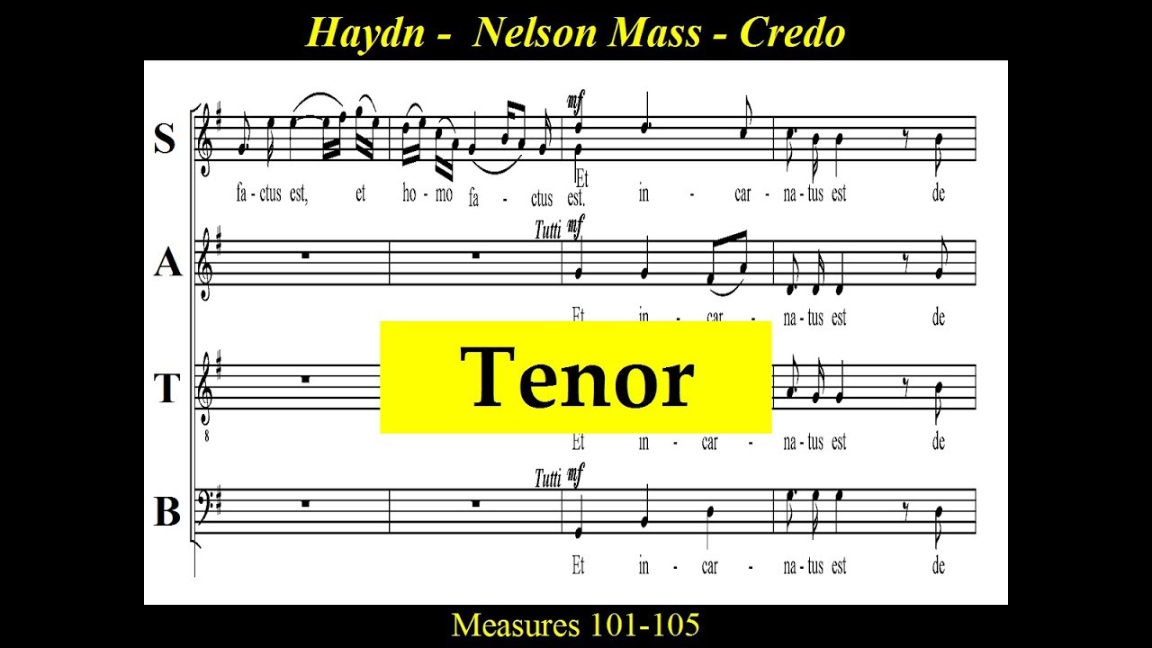 Haydn - Mass in D minor - Nelson Mass - 3b Et Incarnatus - Tenor - YouTube