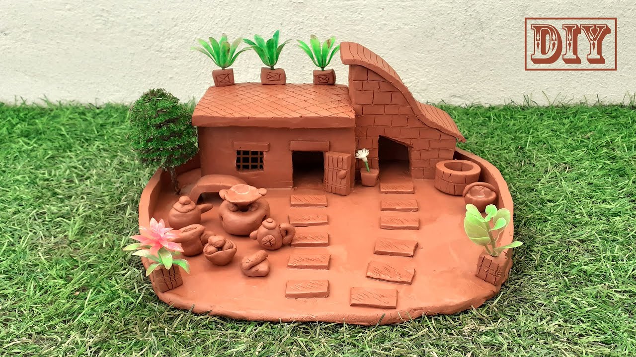 DIY How to make Miniature Village House - YouTube