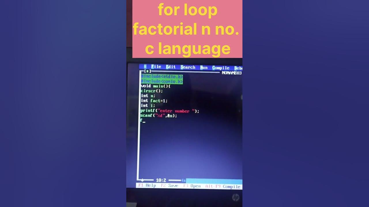 Factorial Number Using For Loop C Language Short Youtube Short Turbo