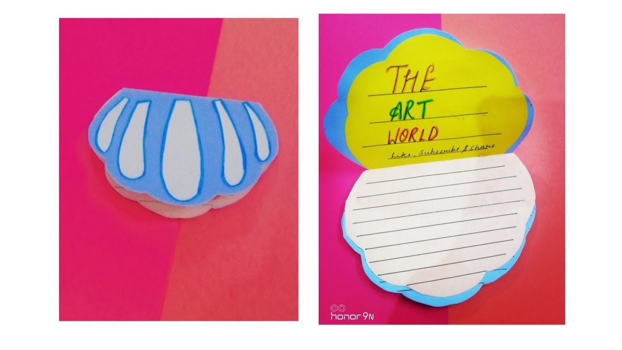 How to make DÍY shell notebook..#DIY#notebook - YouTube