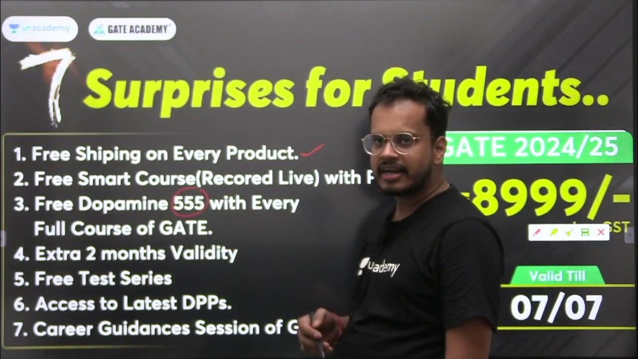 7 surprises for students | All details | Ankit Jain Sir #GA1111 #gate_academy - YouTube