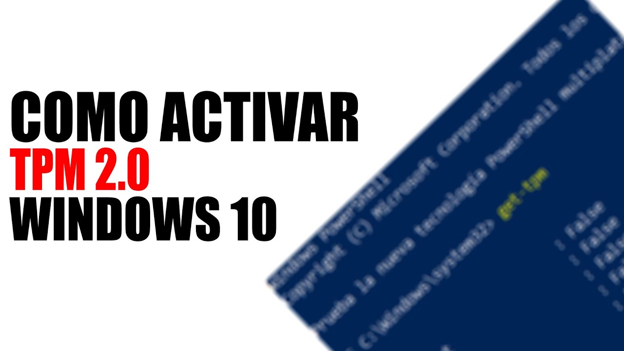 Como Activar TPM En Windows 10 2022 - YouTube