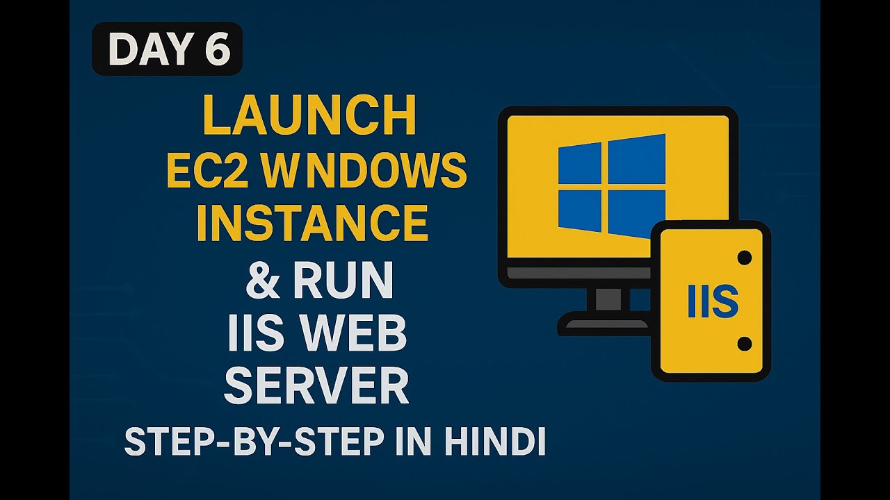 AWS Zero to Hero (Day-6) | Master EC2 Windows & IIS Server (Hands-On Hindi Guide 2025) - YouTube