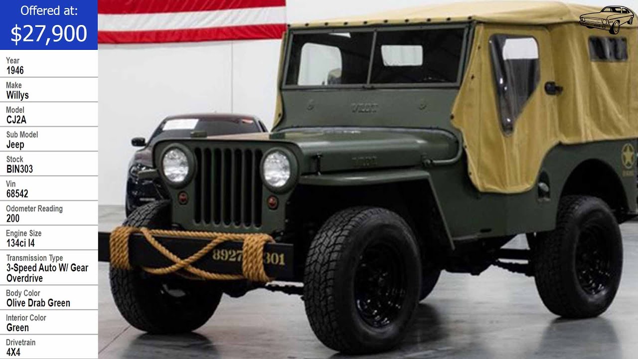 1946 Willys CJ2A Jeep - YouTube