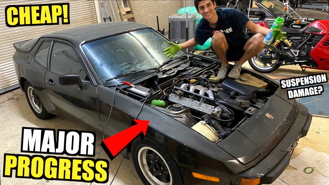 The $0 Porsche 944 Project Finally Begins! Deep Cleaning & Everything ...