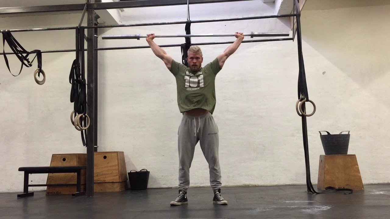 Hang Muscle Snatches + Behind-the-Neck Snatch Grip Push Presses ...