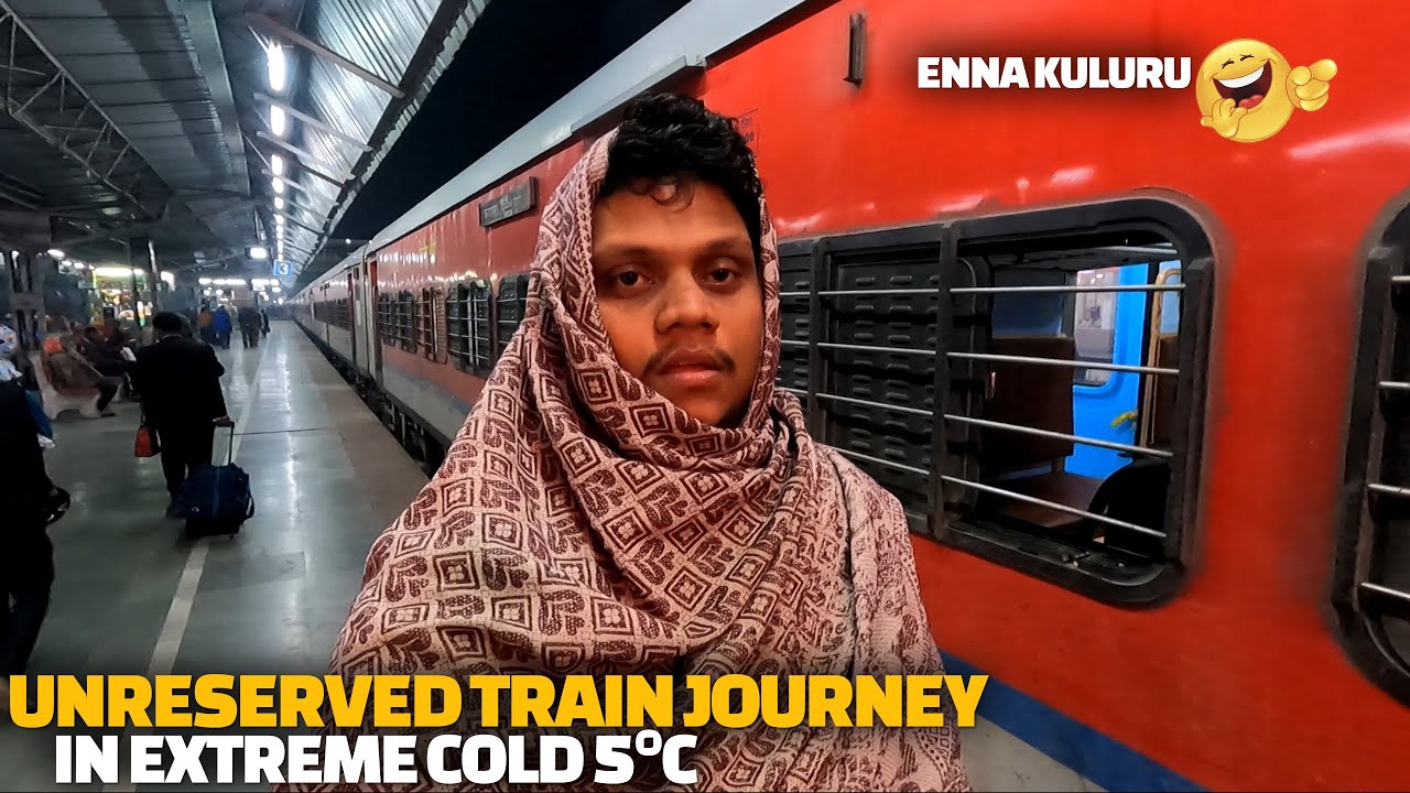 Unreserved Train journey in extreme 5°C cold | Winter train Guwahati to ...