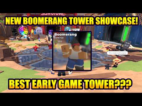 New Boomerang Tower Showcase in the Tower Defense Simulator Update!