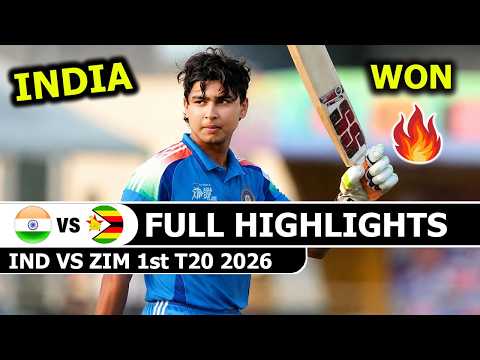 India Vs Zimbabwe 1st T20 Match 2026 Full Highlights | Ind Vs Zim