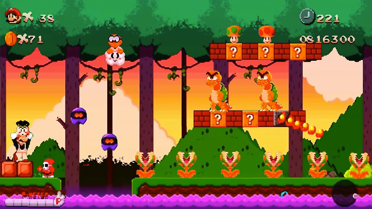 Super Mario Bros HD REMAKE: World 4: Poisoned Forest - YouTube