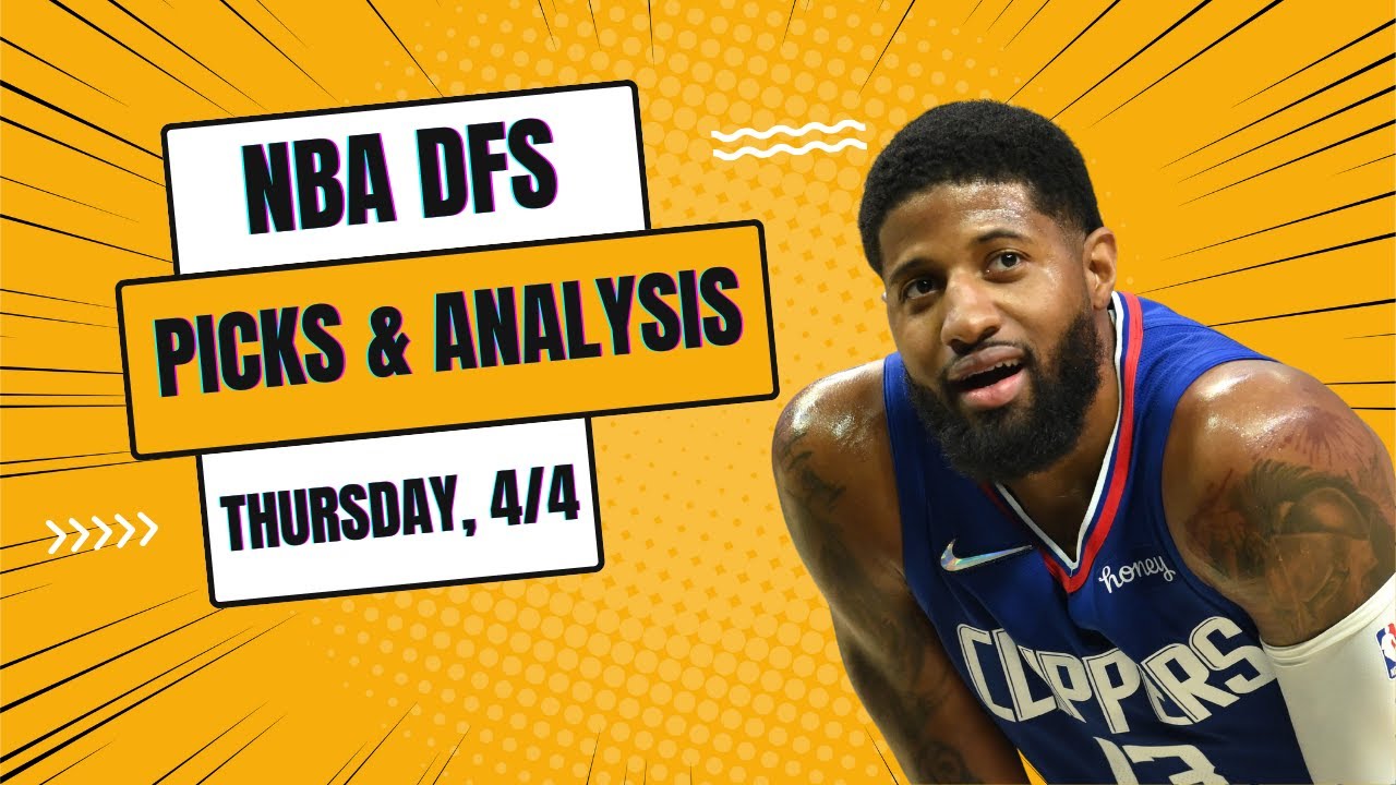 BEST NBA DFS Picks for EVERY Game on Thursday (4/4) - YouTube