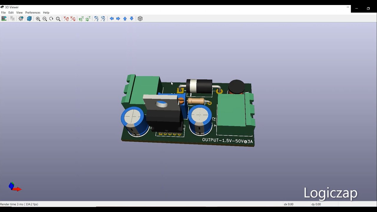 Voltage Regulator LM2576 Adjustable Type - KiCad PCB Tutorial - YouTube