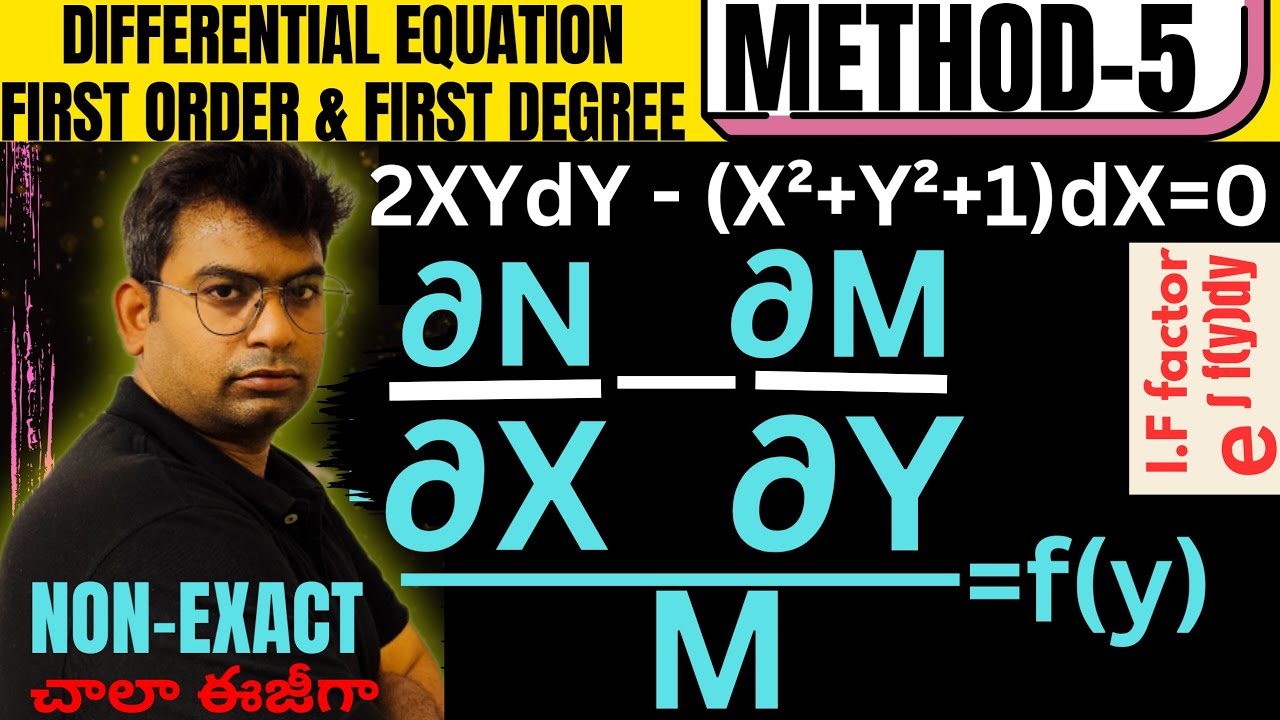 Differential Equation First order first degree |Non Exact differential ...