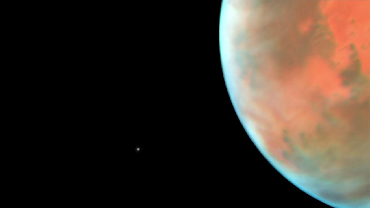 La luna Fobos orbitando Marte - YouTube