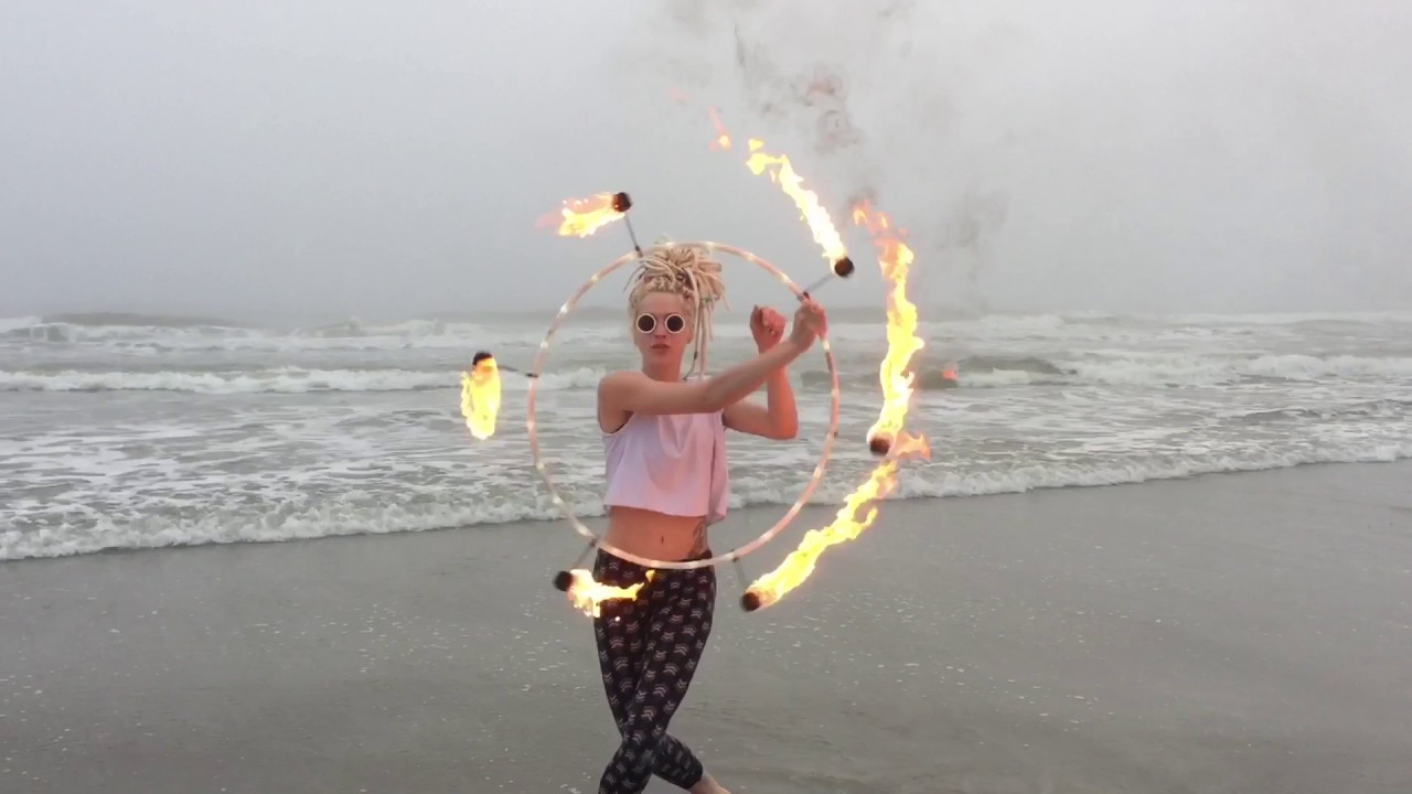 Fire Hula hoop Power - YouTube