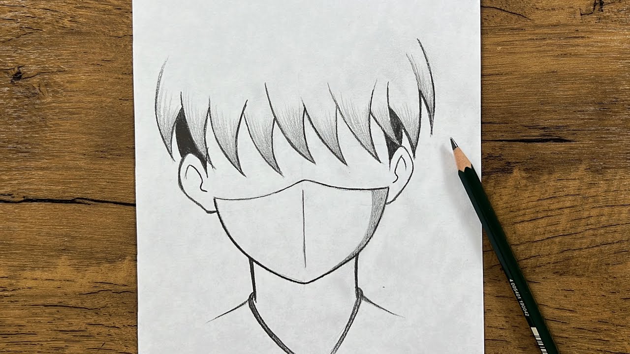 Einfach zu zeichnen | Wie man einen Anime-Jungen mit Gesichtsmaske ...