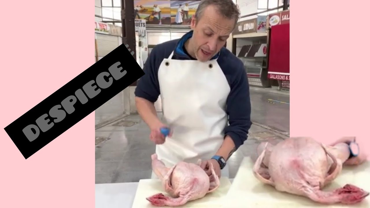 Despiece de un pollo para sacarle el espinazo - YouTube