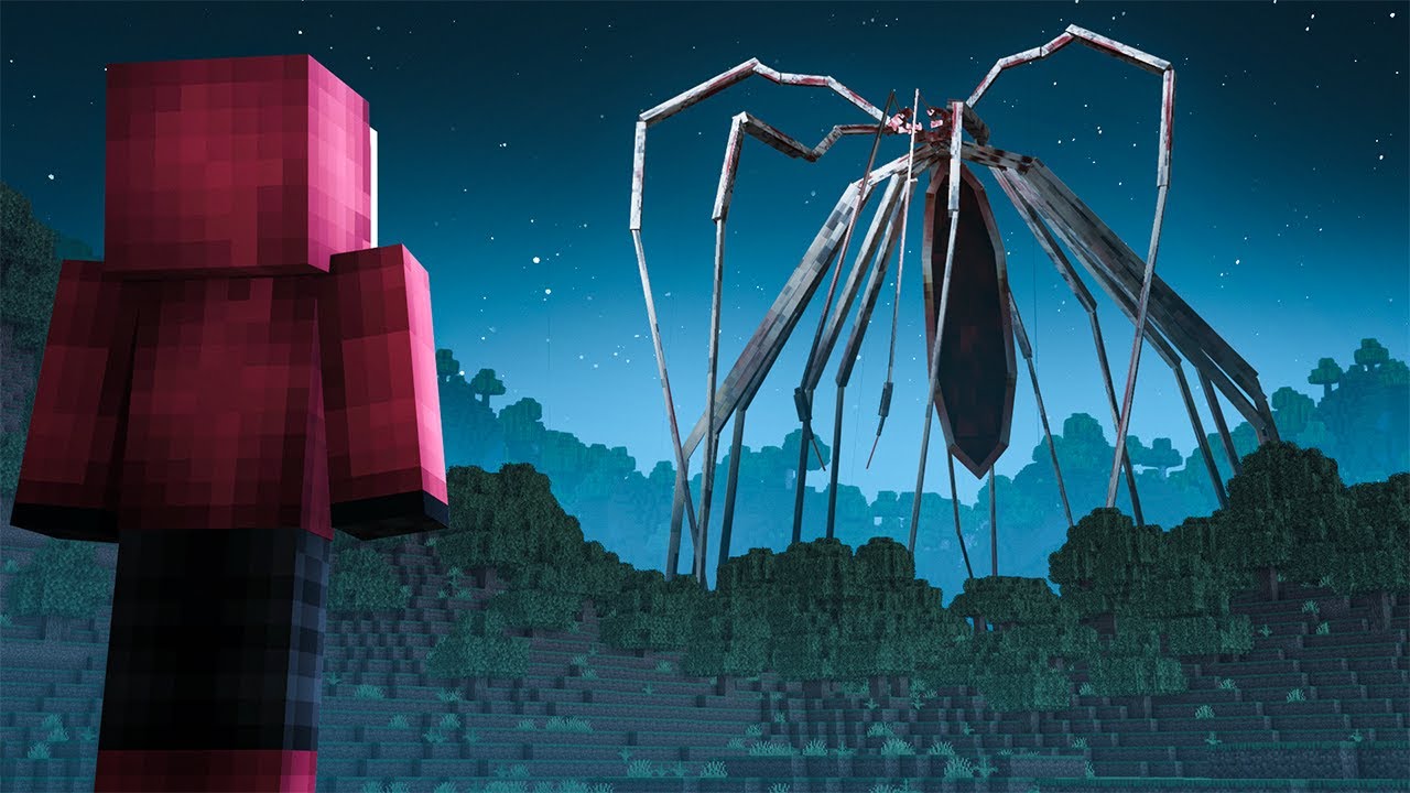 Surviving GIANT SPIDERS with Arachnophobia in Minecraft LIVE - YouTube