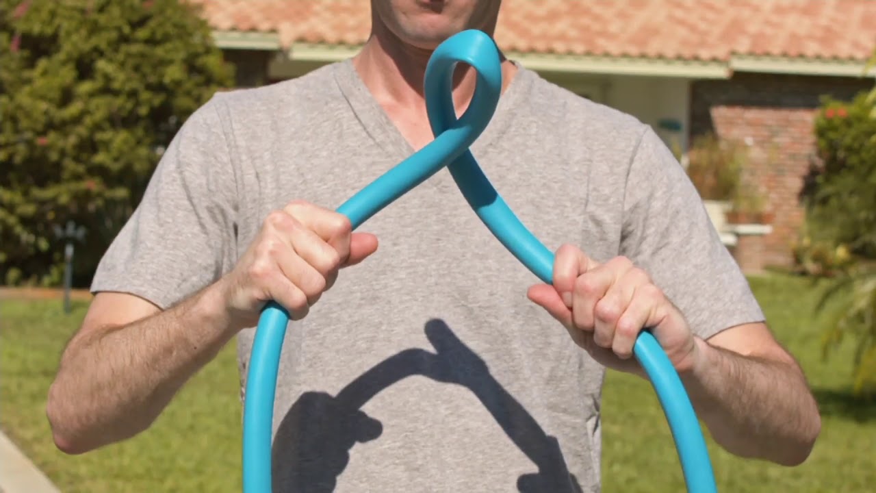 Sun Joe Premium 50'L Flexible Hybrid Polymer Garden Hose on QVC - YouTube