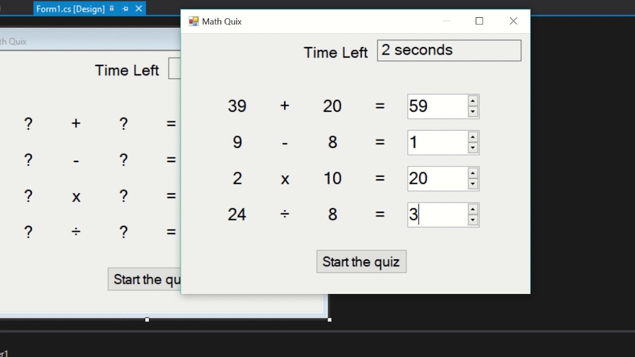 Timed Math Quiz - YouTube