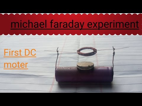 Magnet and copper wire michael faraday first Dc moter experiment - YouTube