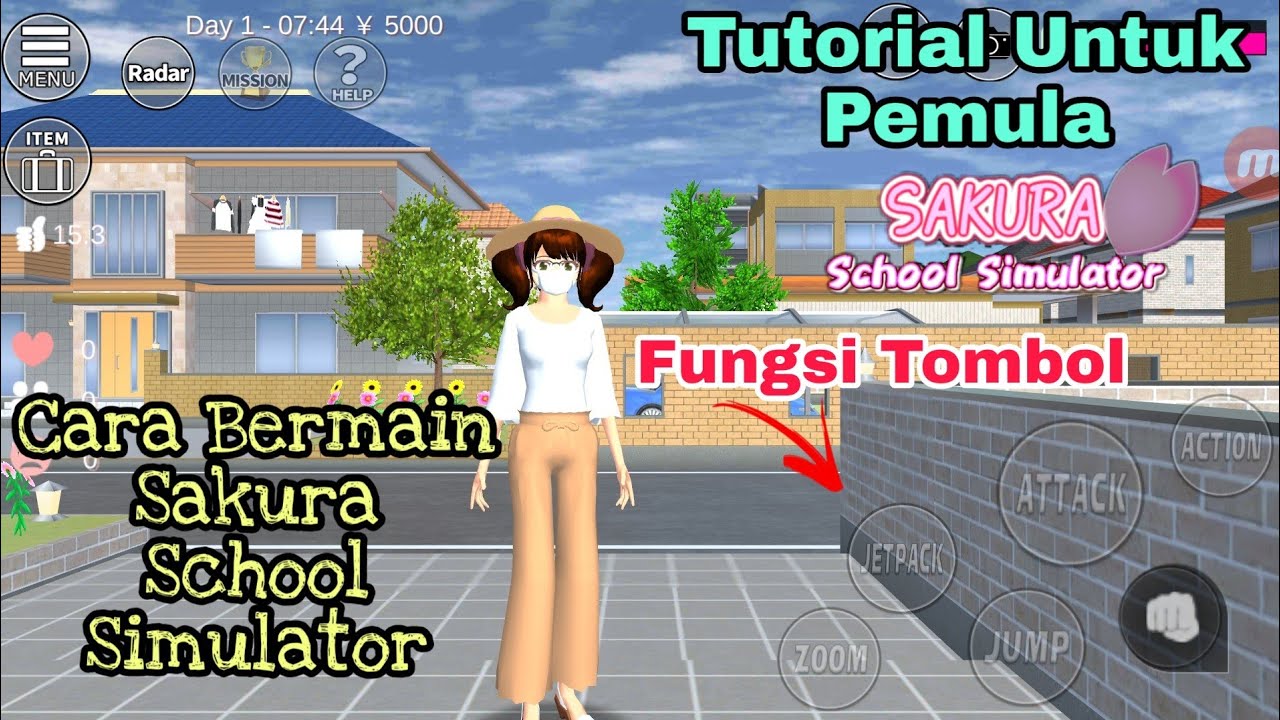 CARA BERMAIN SAKURA SCHOOL SIMULATOR UNTUK PEMULA 😘 | FUNGSI TOMBOL ...