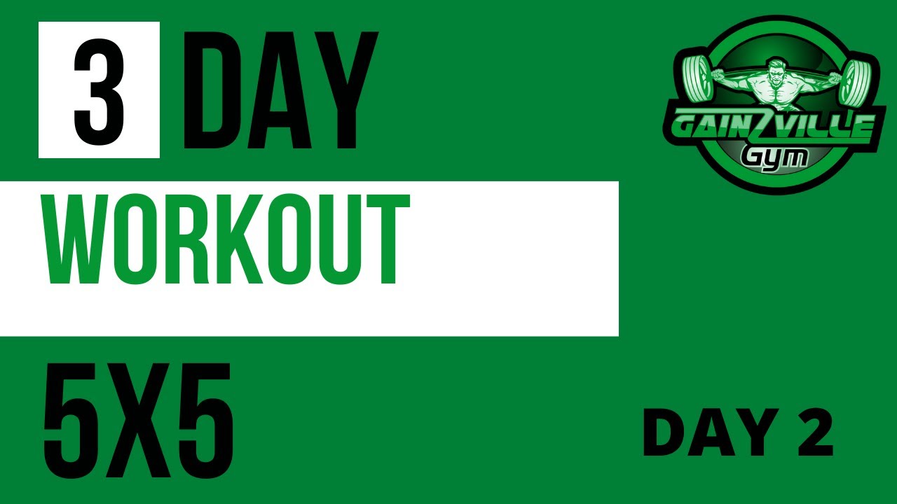 3 Day Split 5 x 5 Workout Program | Gain Muscle | Size | Strength - Day ...