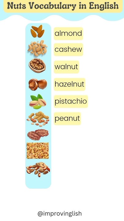 Nuts Vocabulary in English #english - YouTube