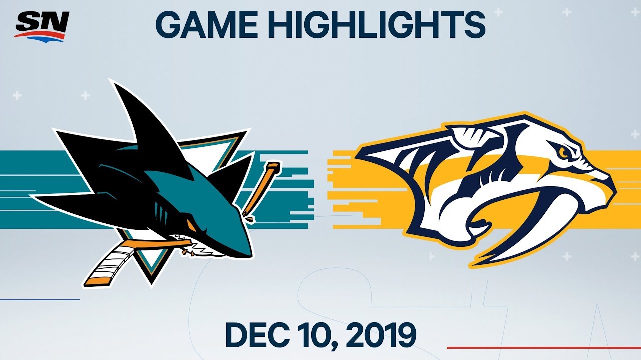 NHL Highlights | Sharks vs. Predators – Dec. 10, 2019 - YouTube