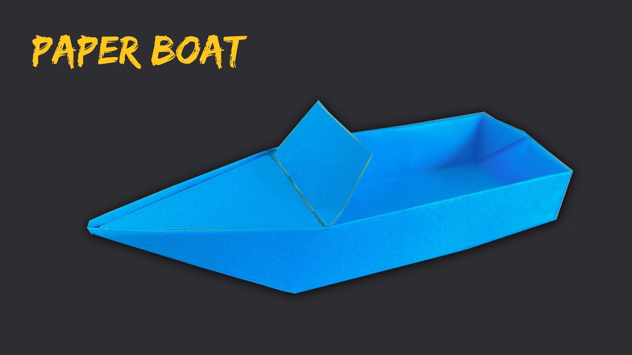 How To Make Paper Boat That Float Origami Speed Boat Youtube