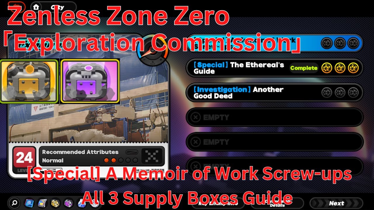 Exploration Commission A Memoir of Work Screw-ups All 3 Supply Boxes ...