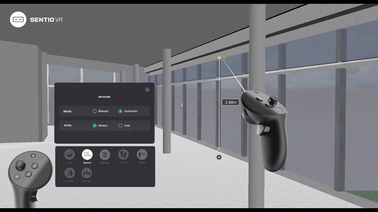 Measurements tool in SENTIO VR - YouTube