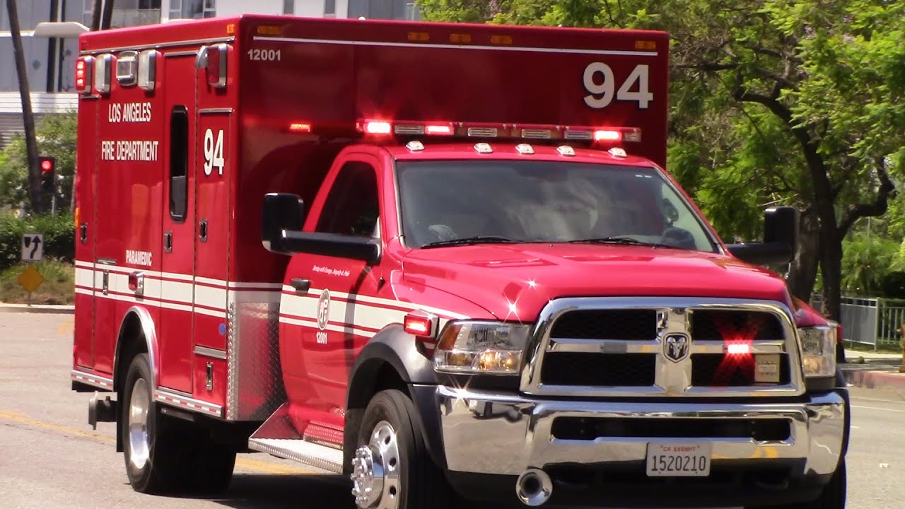 LAFD Rescue 94 Transporting - YouTube