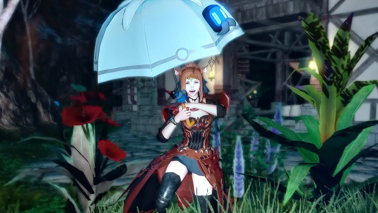 Final Fantasy XIV (FF14) Island Sanctuary Tactful Taskmaster Umbrella ☔ ...