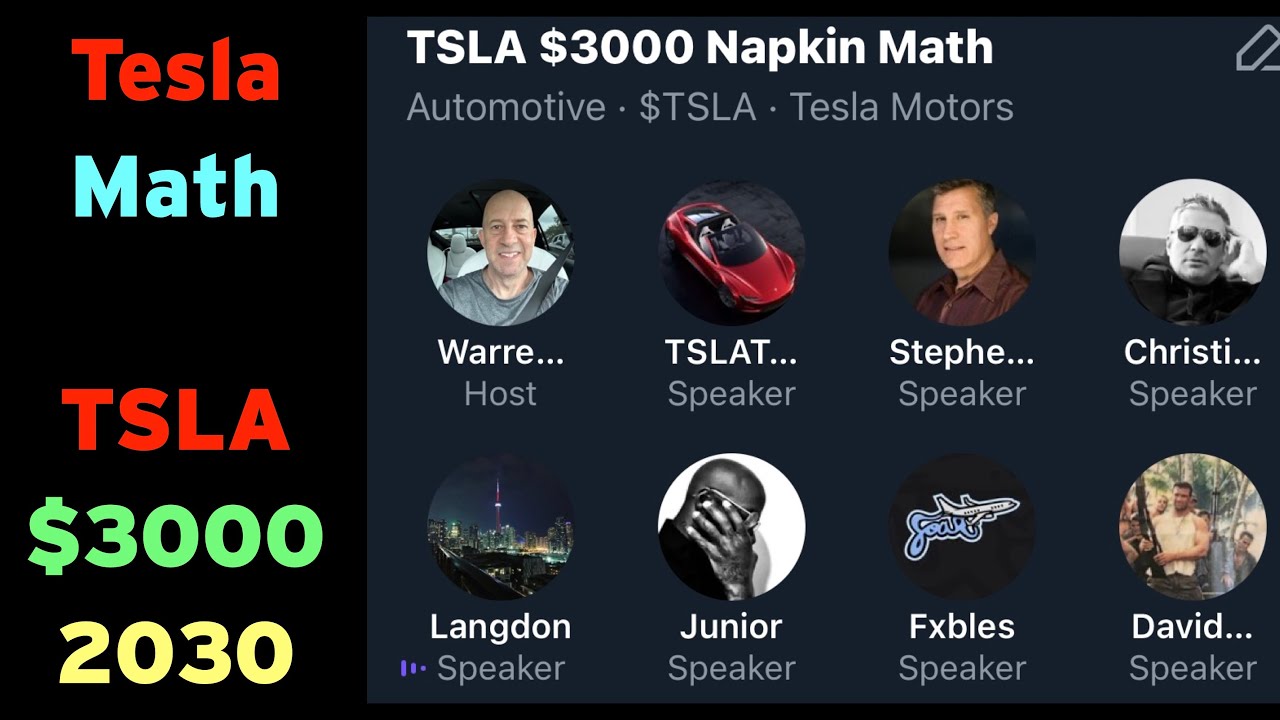 Tesla Napkin Math Challenge: $3000 by 2030 - YouTube