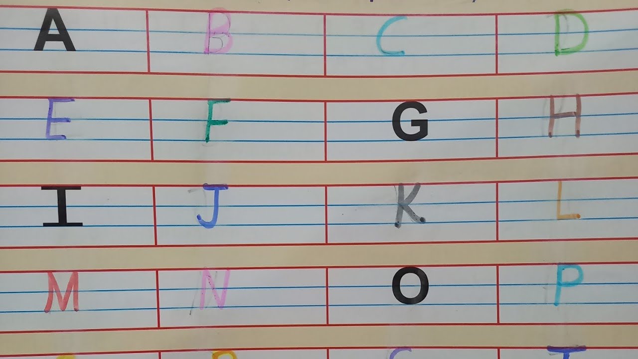 Practice The Capital Alphabet/ Capital Latters/ Standing Latters ...